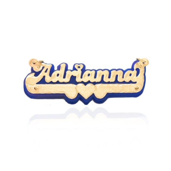 Gold Name with Color Background - Pereira Jewelry