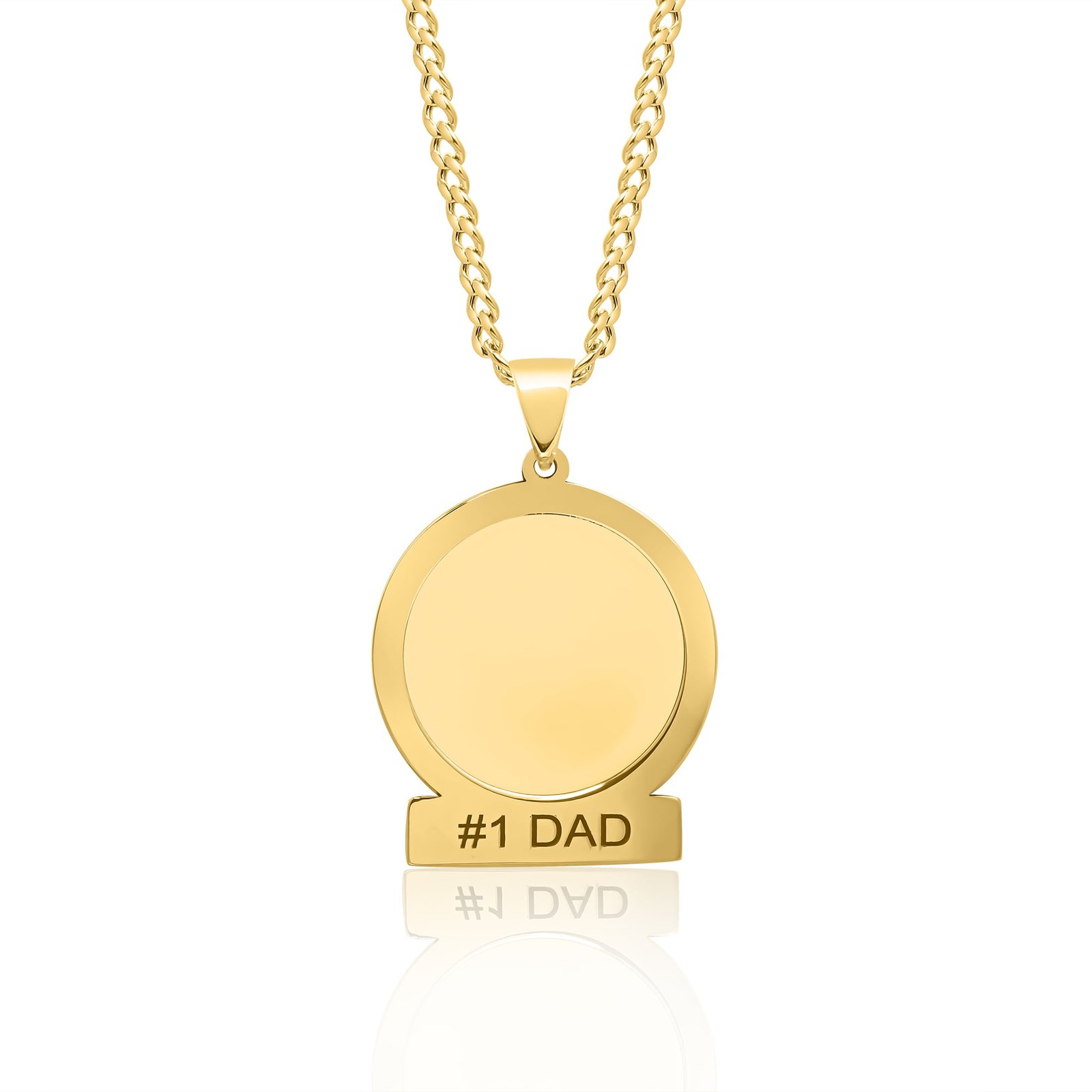#1 DAD memory Frame pendant set gold - Pereira Jewelry